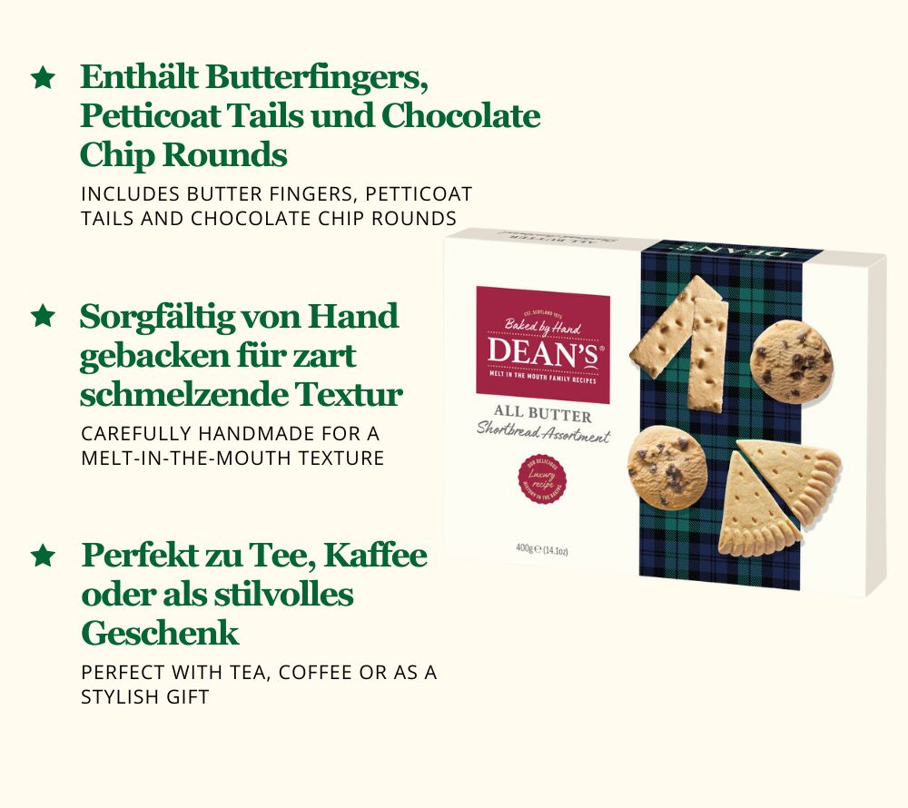 All Butter Shortbread Assortment von Dean's (400g) Süßes