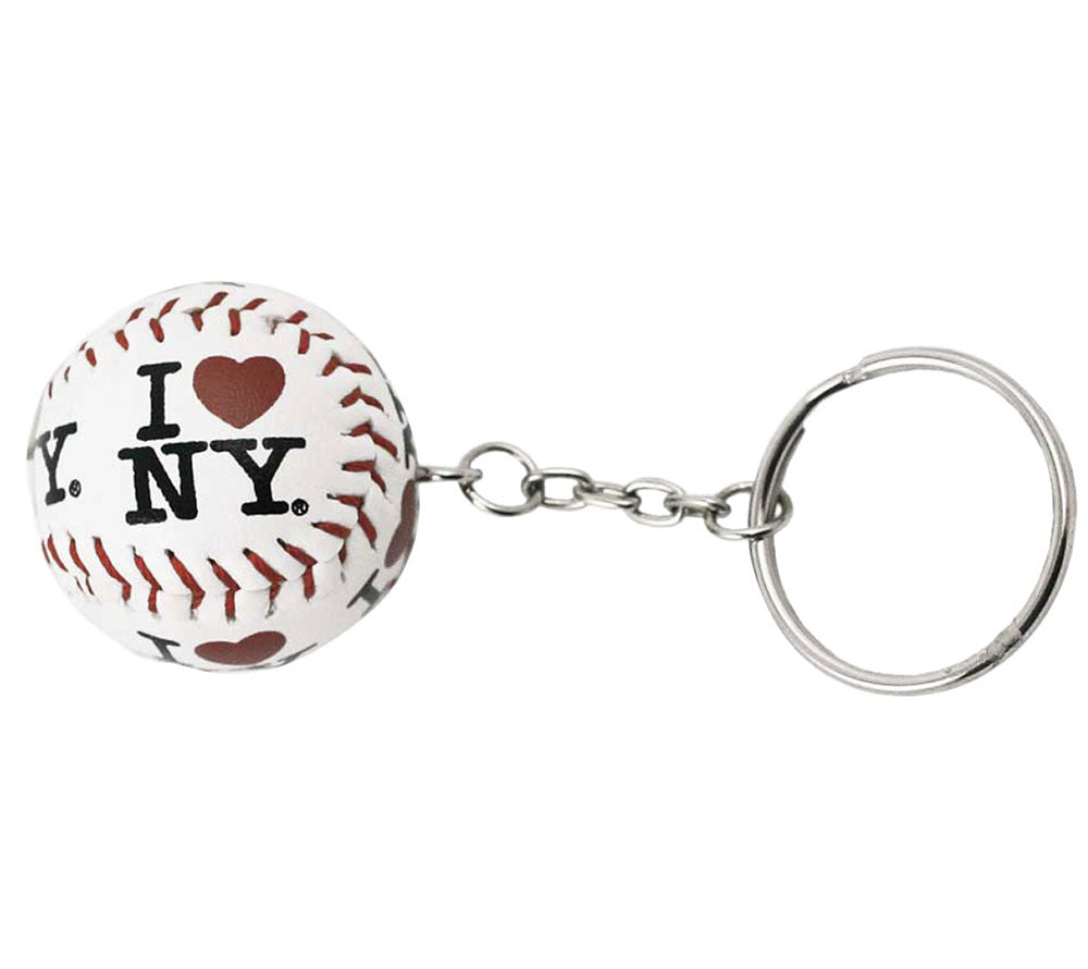 Keyring Baseball I Love New York White - Keyring