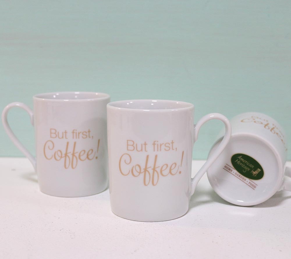 But first, coffee - mug exclusively from american heritage